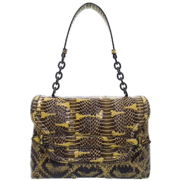Bottega Veneta | Bags | Bottega Veneta Python Shoulder Bag Yellow ...